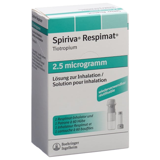 SPIRIVA Respimat sol inhal 2.5 mcg/Hub réutilisable 60 dos | Commander ...