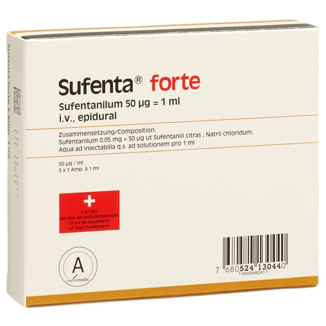 SUFENTA forte Inj Lös 50 mcg/ml Amp 1 ml | Online bestellen