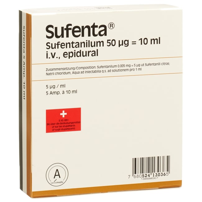 SUFENTA Inj Lös 50 mcg/10ml Amp 10 ml | Online bestellen