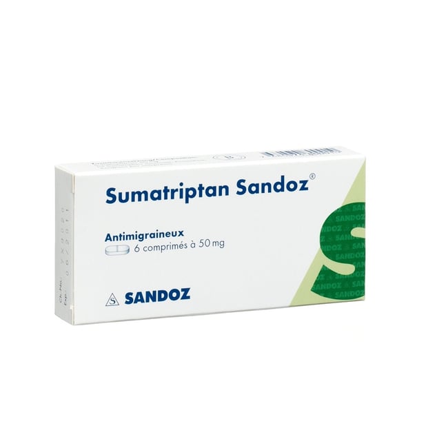 SUMATRIPTAN Sandoz cpr 50 mg blist 6 pce | Commander en ligne