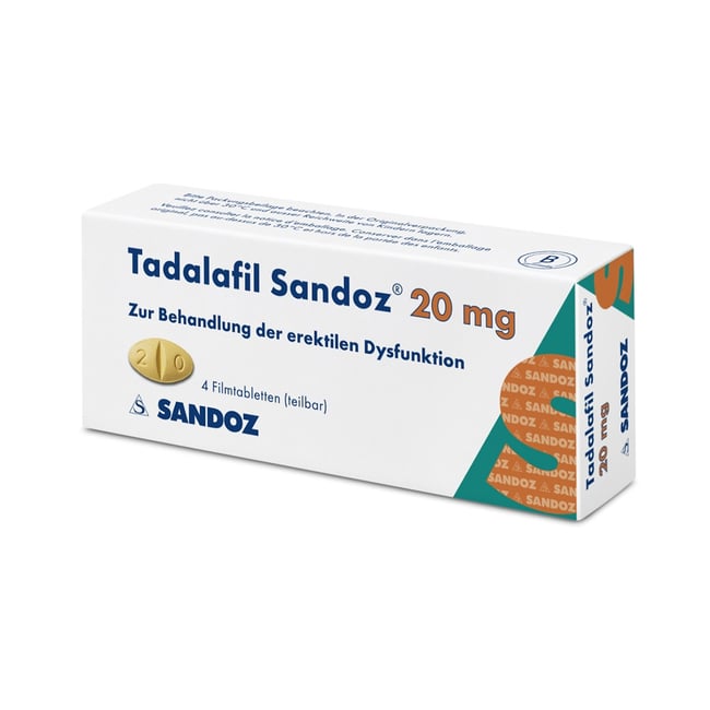 TADALAFIL Sandoz Filmtabl 20 mg Blist 4 Stk | Online bestellen