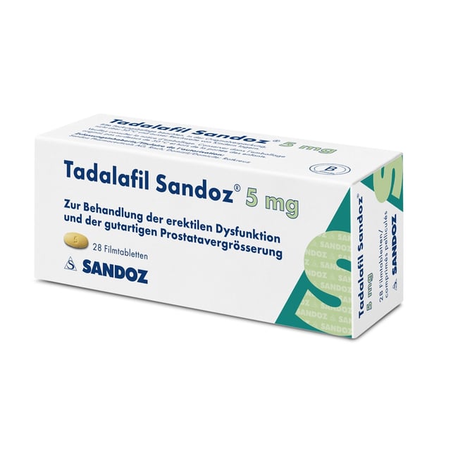 TADALAFIL Sandoz Filmtabl 5 mg Blist 28 Stk | Online bestellen