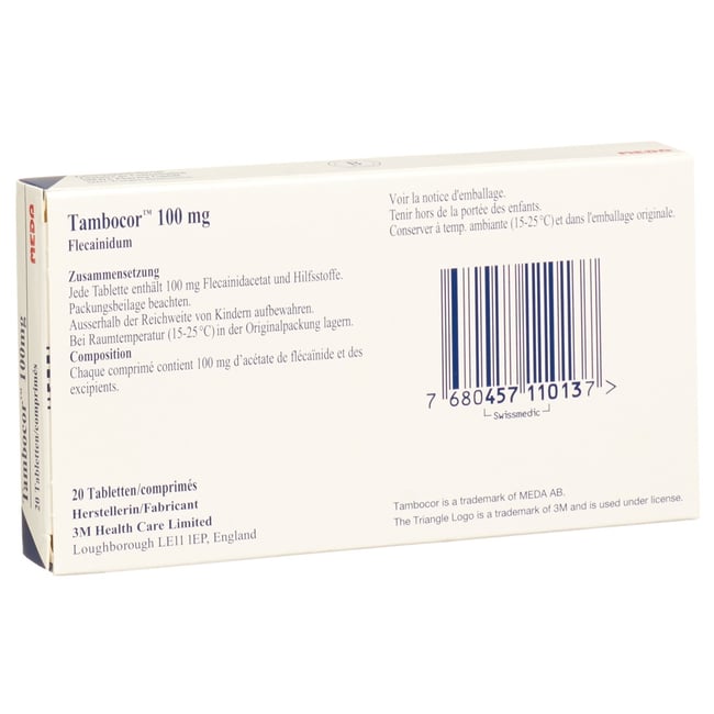 TAMBOCOR cpr 100 mg blist 20 pce | Commander en ligne