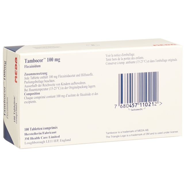 TAMBOCOR Tabl 100 mg Blist 100 Stk | Online bestellen