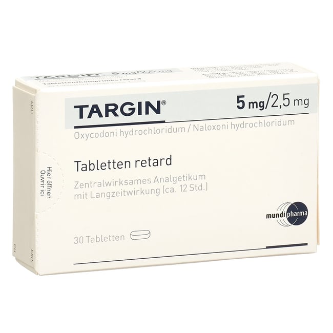 TARGIN cpr ret 5 mg/2.5 mg blist 30 pce | Commander en ligne