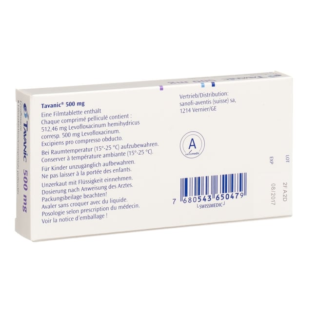 TAVANIC Tabl 500 mg Blist 5 Stk | Online bestellen