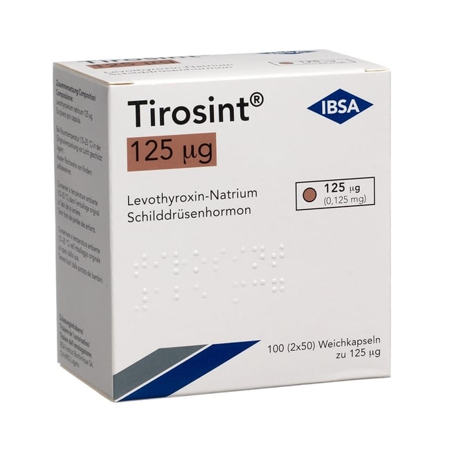 TIROSINT caps moll 125 mcg blist 100 pce | Commander en ligne