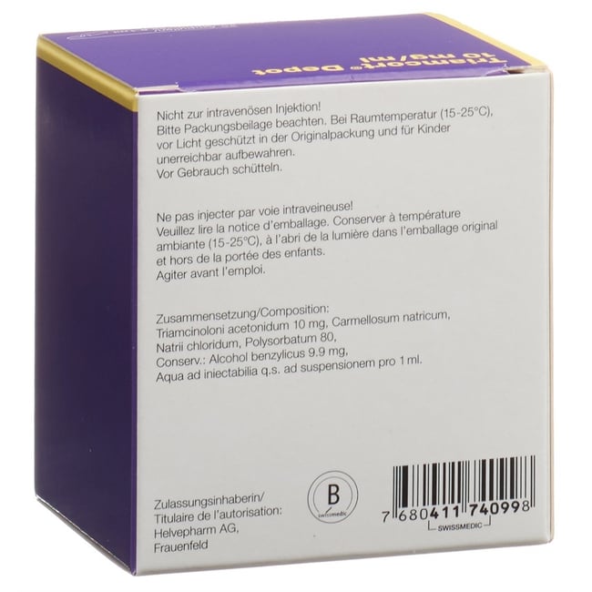 TRIAMCORT Dépôt susp crist 10 mg/ml amp 1 ml | Commander en ligne