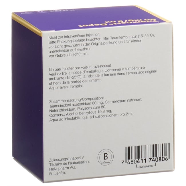 TRIAMCORT Dépôt susp crist 80 mg/2ml amp 2 ml | Commander en ligne