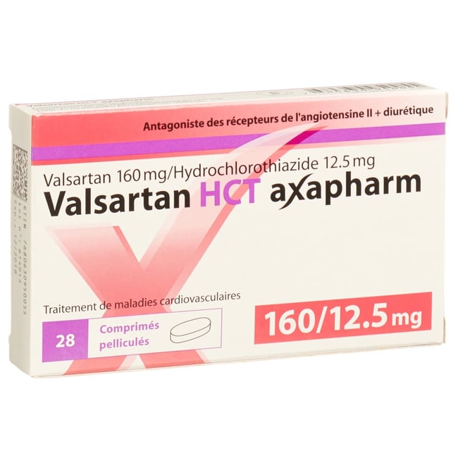 VALSARTAN HCT axapharm Filmtabl 160/12.5 mg Blist 28 Stk | Online bestellen