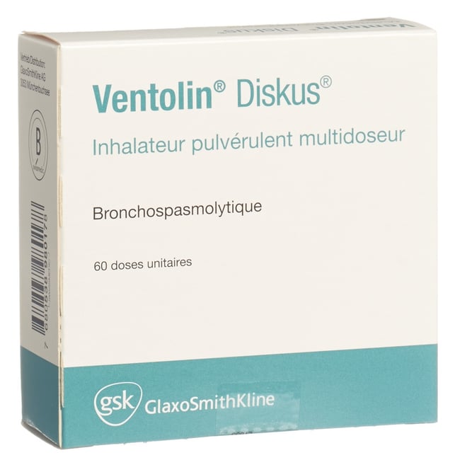 VENTOLIN Diskus multidos pdr inh 200 mcg 60 dos | Commander en ligne