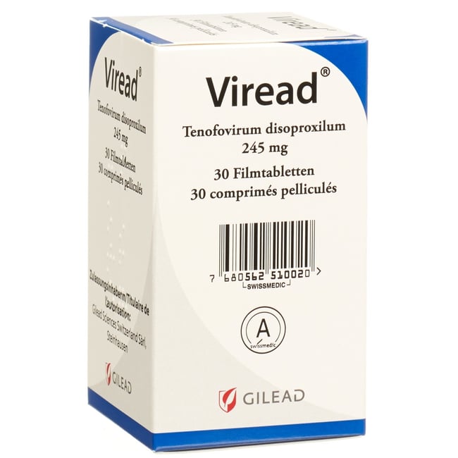 VIREAD Filmtabl 245 mg Ds 30 Stk | Online bestellen
