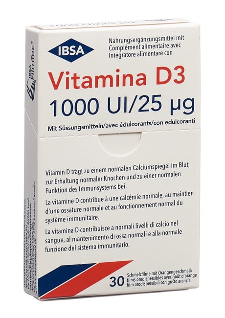 VITAMINA D3 Schmelzfilm 1000 I.U. (neu) Blist 30 Stk | Online bestellen