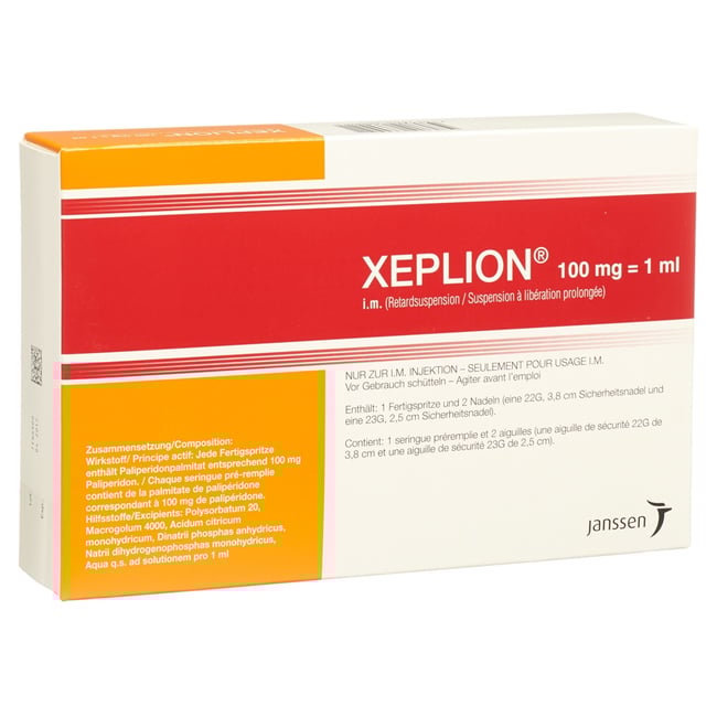 XEPLION Inj Susp 100 mg/ml Fertspr 1 ml | Online bestellen