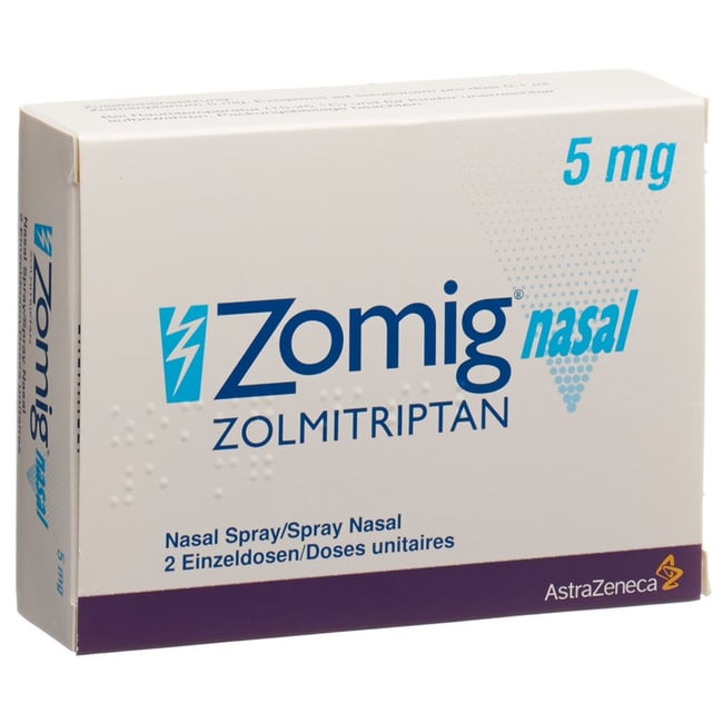 ZOMIG nasal spray nasal 5 mg monodos 2 pce | Commander en ligne