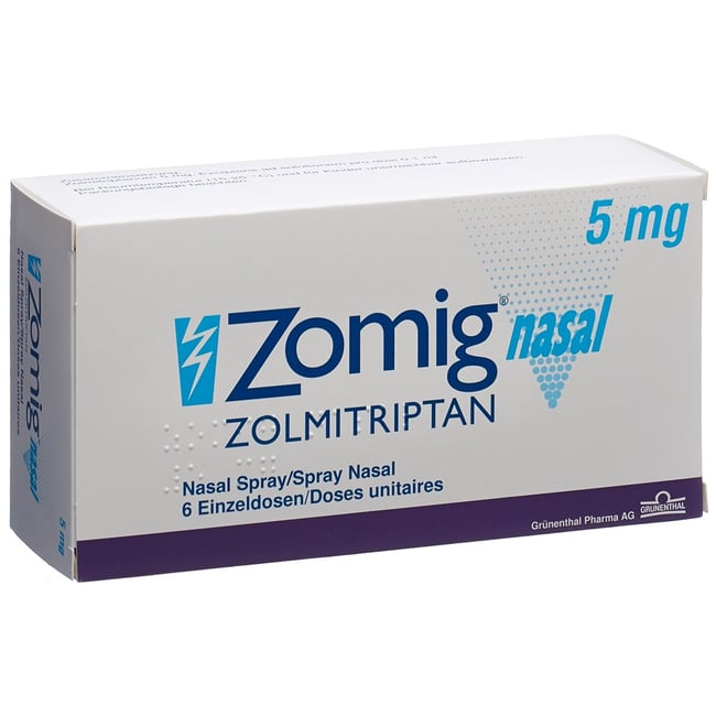 ZOMIG nasal spray nasal 5 mg monodos 6 pce | Commander en ligne