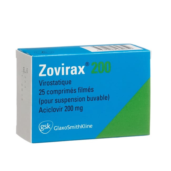 ZOVIRAX cpr pell 200 mg blist 25 pce | Commander en ligne