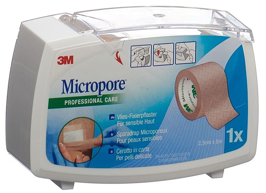 MICROPORE sparadrap avec dispenser 25mmx5m chair 1 pce | Commander en ligne