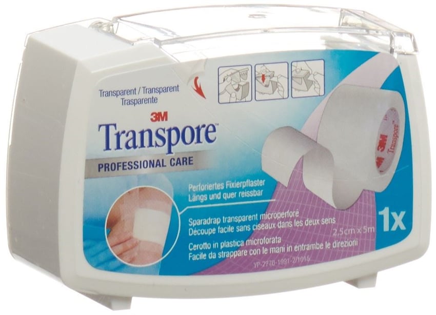 TRANSPORE sparadrap 5mx25mm 1 pce | Commander en ligne