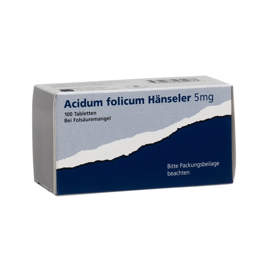 ACIDUM FOLICUM Hänseler cpr 5 mg blist 100 pce | Commander en ligne