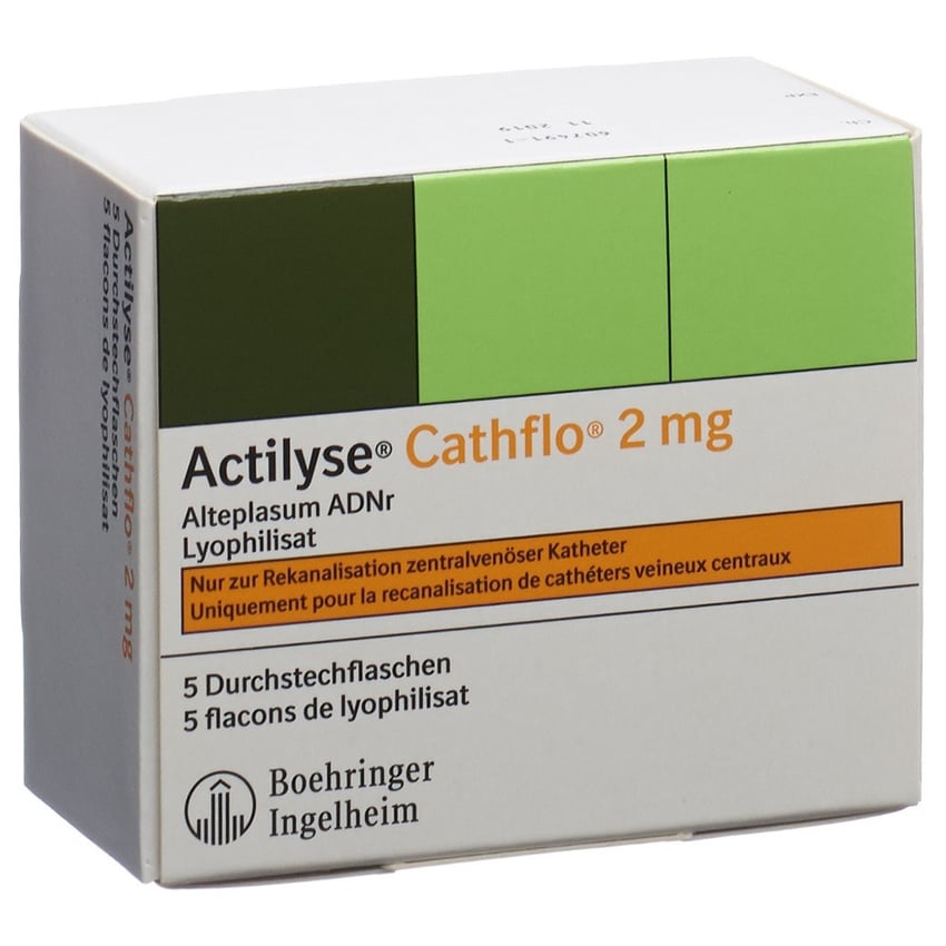 Actilyse Cathflo subst sèche 2 mg flac 5 pce | Commander en ligne