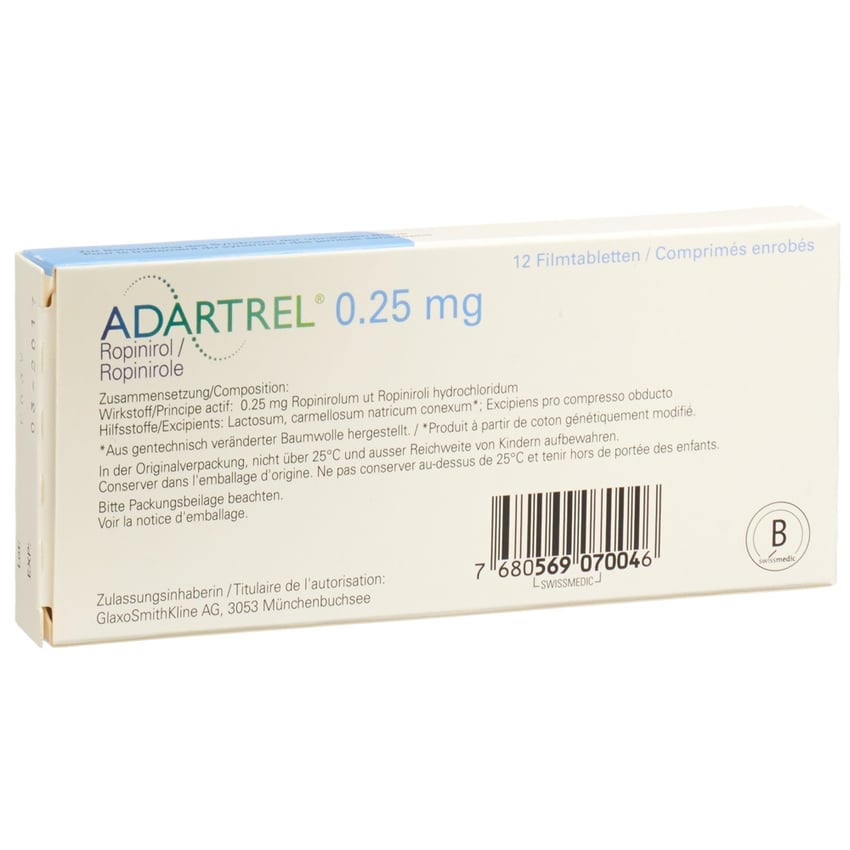 ADARTREL Filmtabl 0.25 mg Blist 12 Stk | Online bestellen
