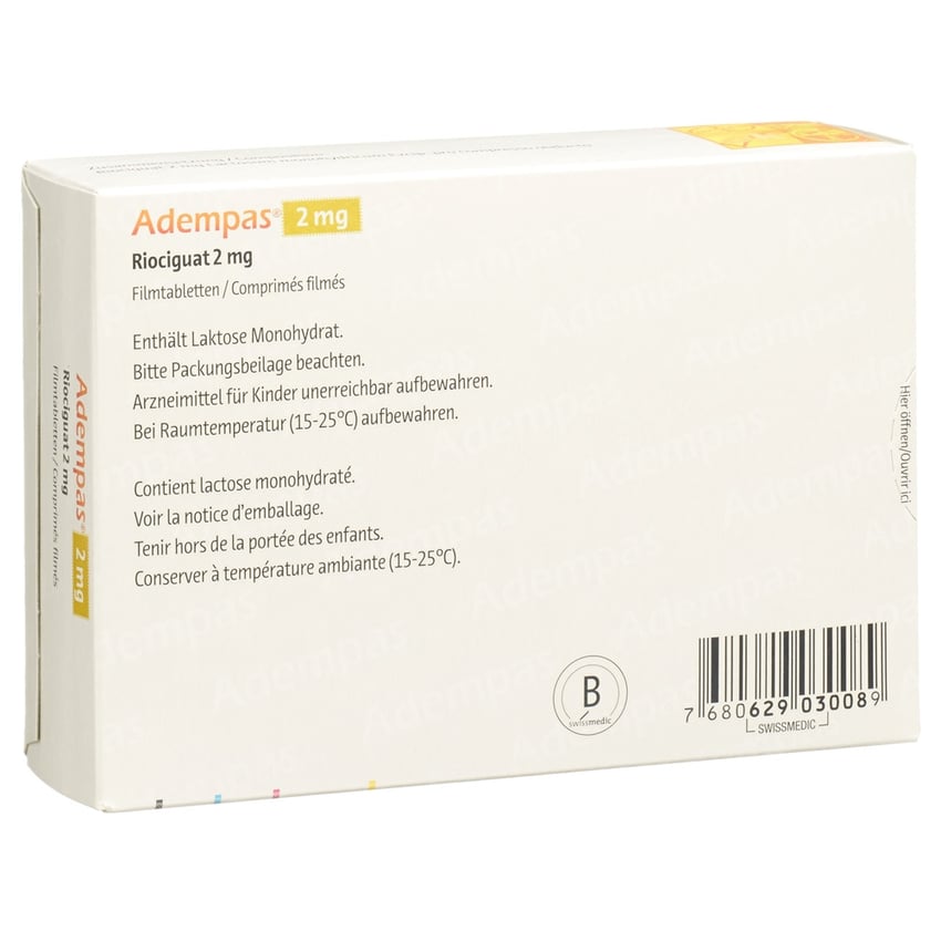 ADEMPAS cpr pell 2 mg blist 84 pce | Commander en ligne