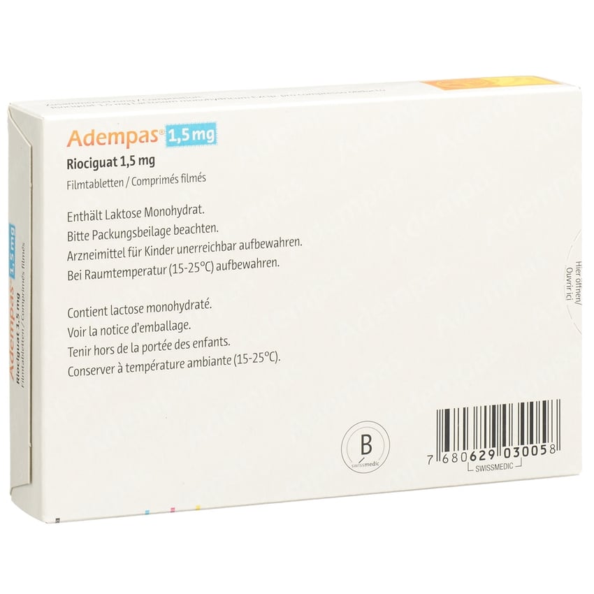 ADEMPAS Filmtabl 1.5 mg Blist 42 Stk | Online bestellen