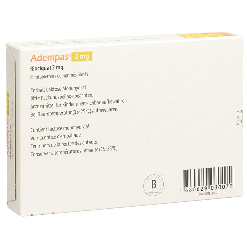 ADEMPAS Filmtabl 2 mg Blist 42 Stk | Online bestellen