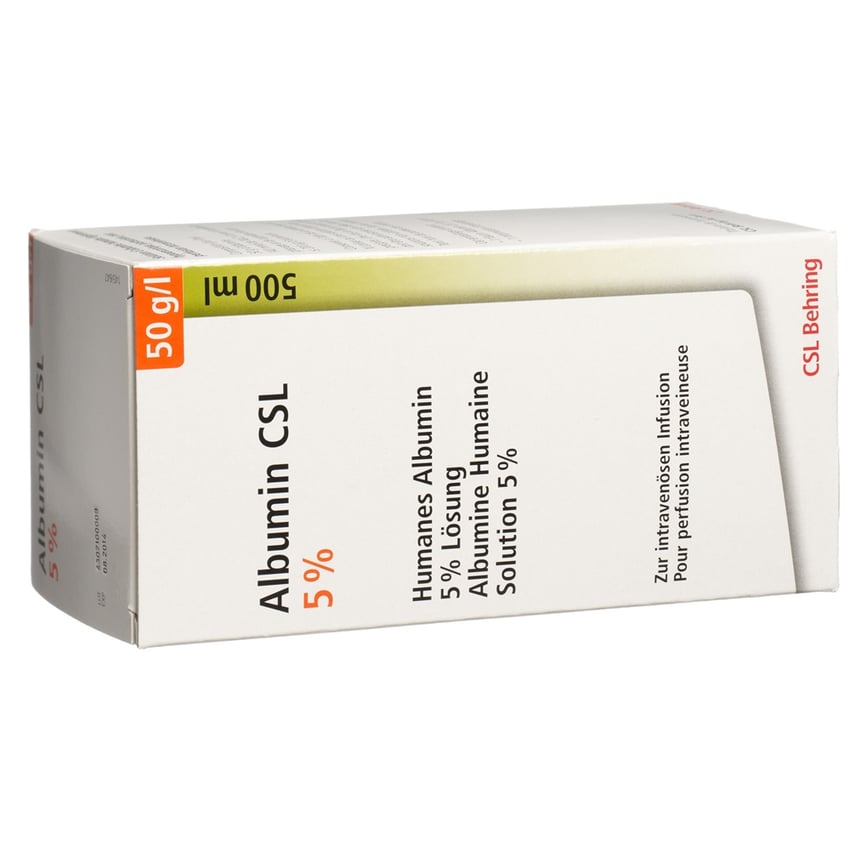 ALBUMINE CSL Inf Lös 5 % 500ml Fl 1 Stk | Online bestellen