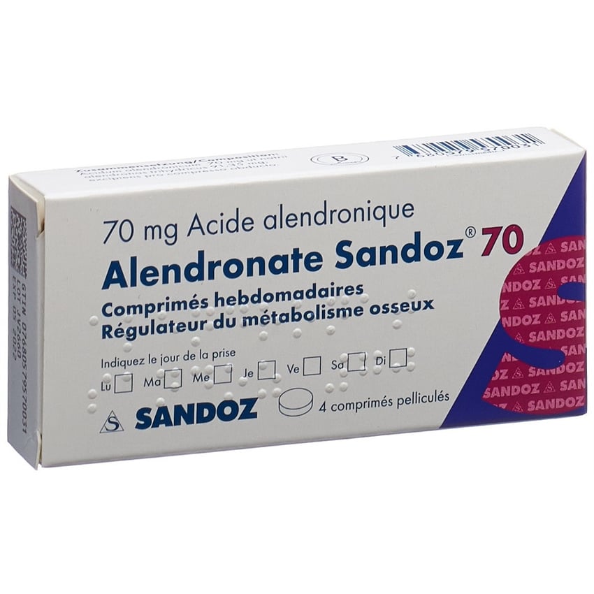 ALENDRONATE Sandoz cpr pell 70 mg blist 4 pce | Commander en ligne