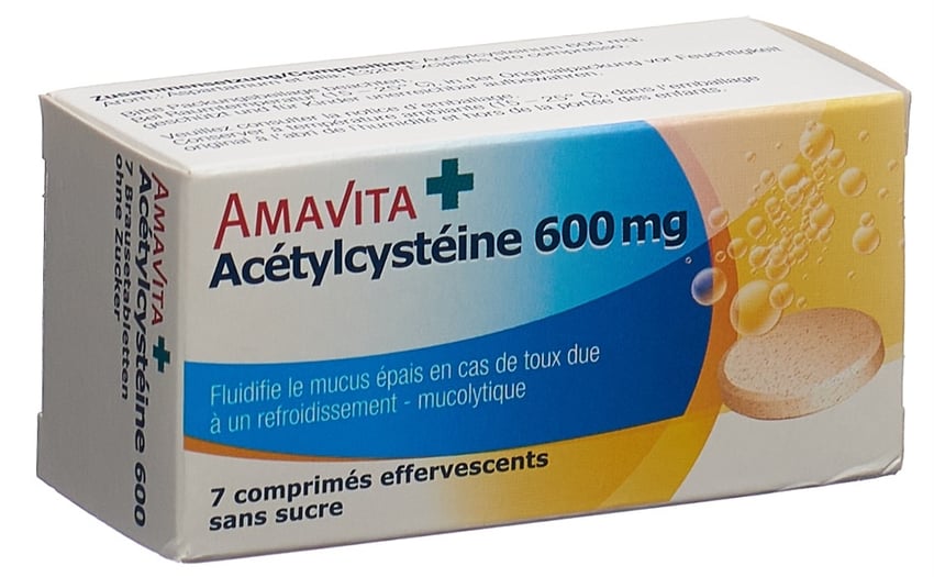 Amavita Acétylcystéine cpr eff 600 mg bte 7 pce | Commander en ligne