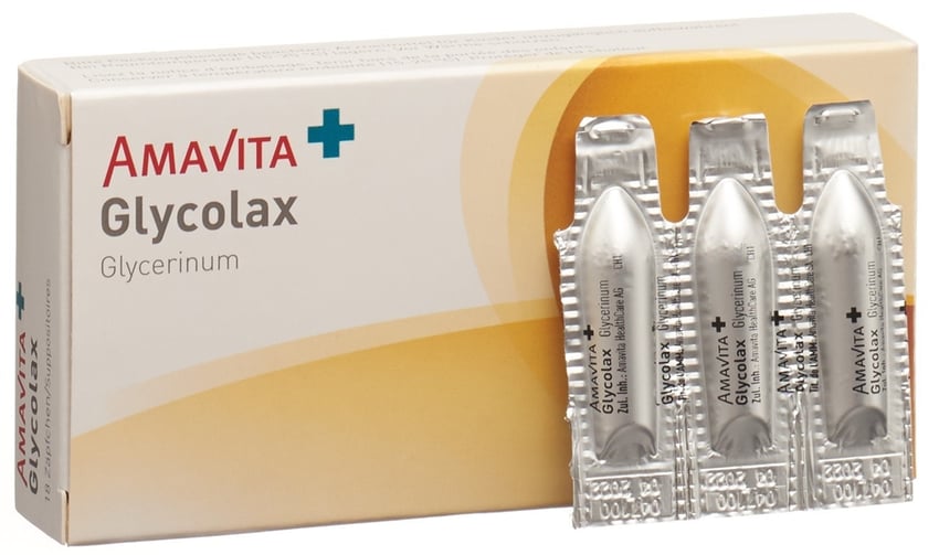 Amavita Glycolax Supp Blist 18 Stk | Online bestellen