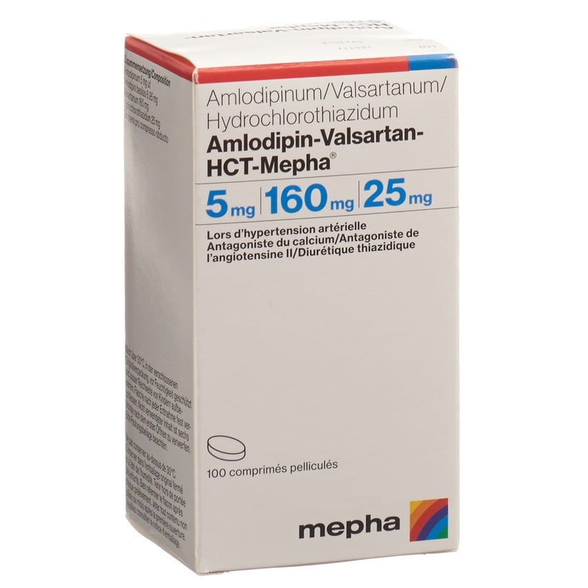 AMLODIPINE VALSARTAN HCT HCT Mepha Filmtabl 5mg/160mg/25mg Ds 100 Stk ...