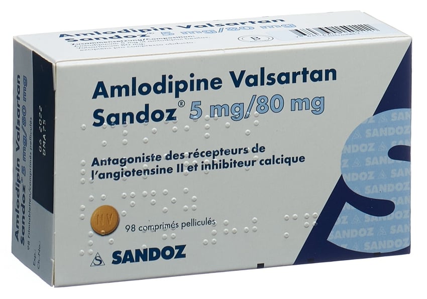 AMLODIPINE VALSARTAN Sandoz Filmtabl 5mg/80mg Blist 98 Stk | Online ...