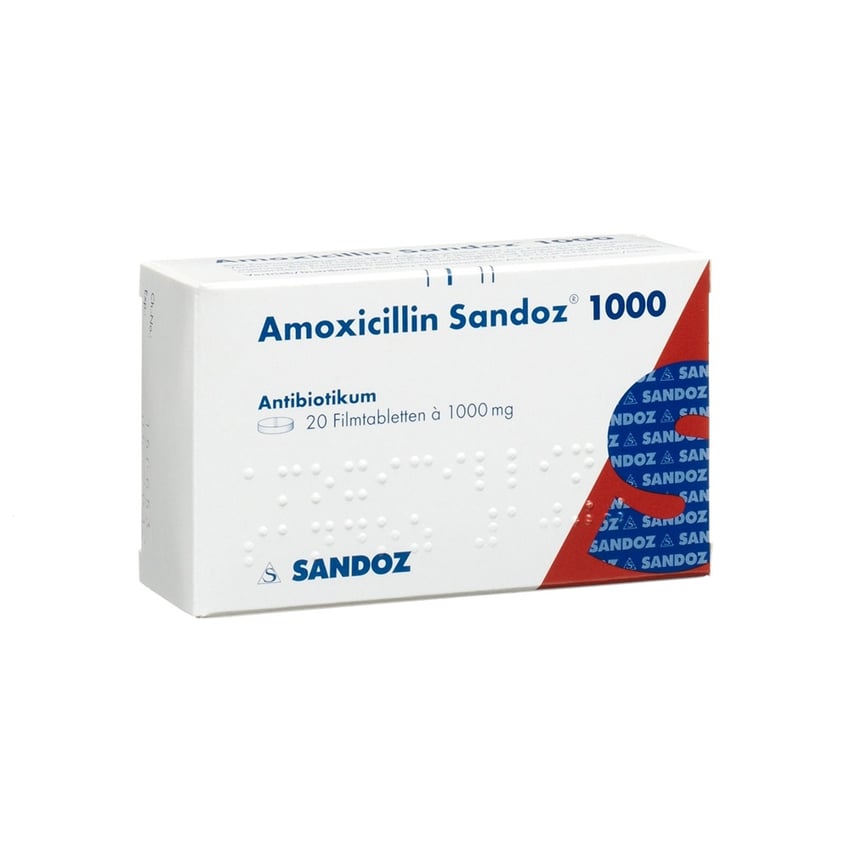 AMOXICILLINE Sandoz Filmtabl 1000 mg Blist 20 Stk | Online bestellen