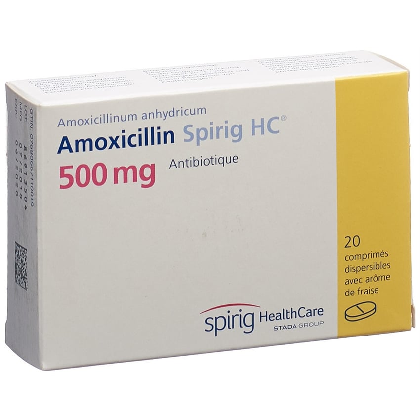 AMOXICILLINE Spirig HC Disp Tabl 500 mg Blist 20 Stk | Online bestellen