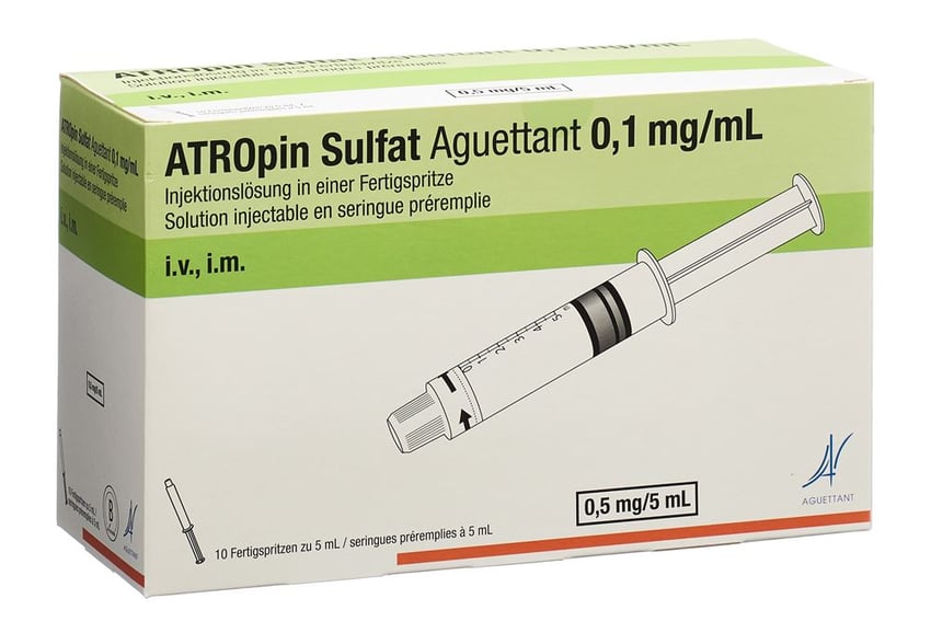 SULFATE D'ATROPINE Aguettant sol inj 0.5 mg/5ml ser pré 5 ml ...