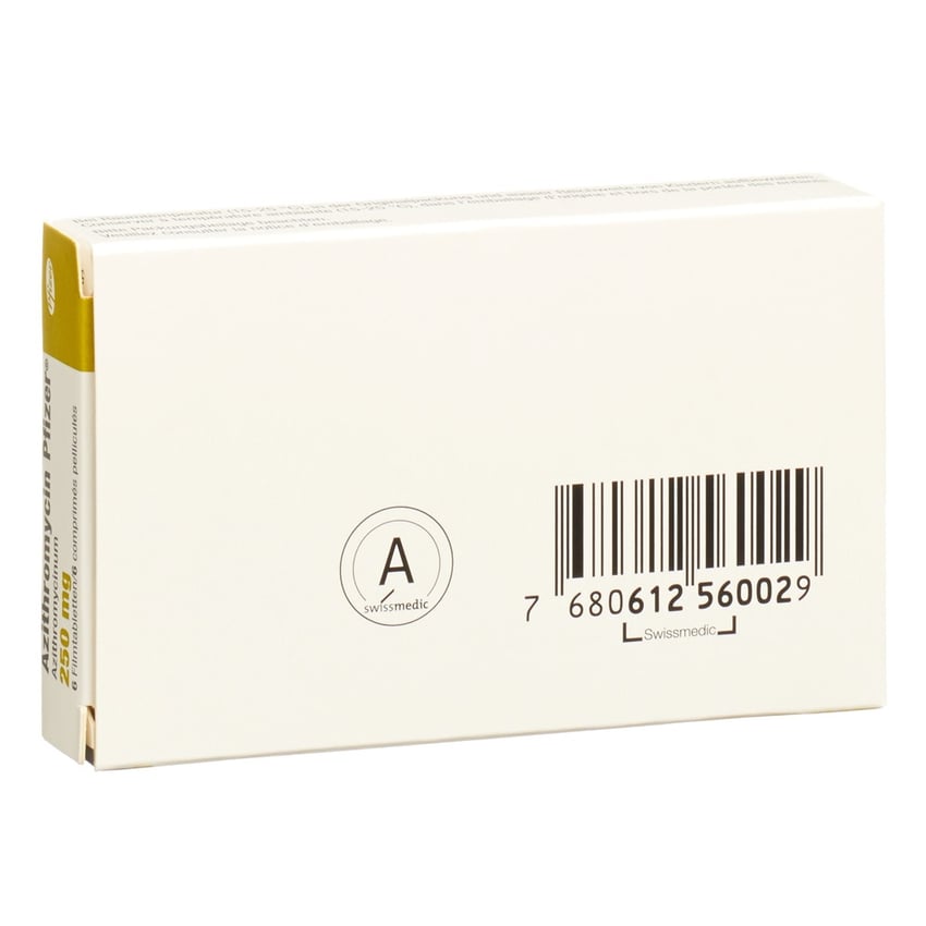 AZITHROMYCINE Pfizer cpr pell 250 mg blist 6 pce | Commander en ligne