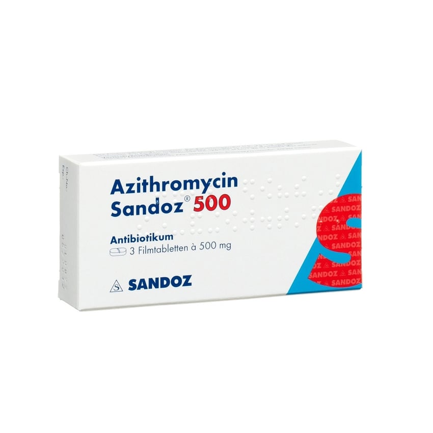 AZITHROMYCINE Sandoz Filmtabl 500 mg Blist 3 Stk | Online bestellen