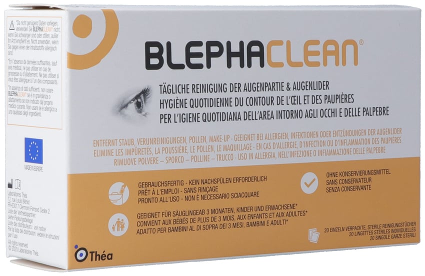 BLEPHACLEAN lingettes stériles individuelles sach 20 pce | Commander en ...