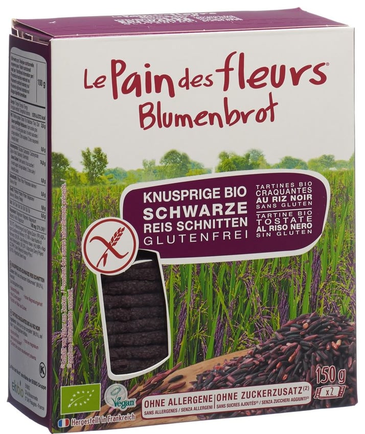 LE PAIN DES FLEURS Knusprige Schnitten Schwarzer Reis 150 g | Online bestellen