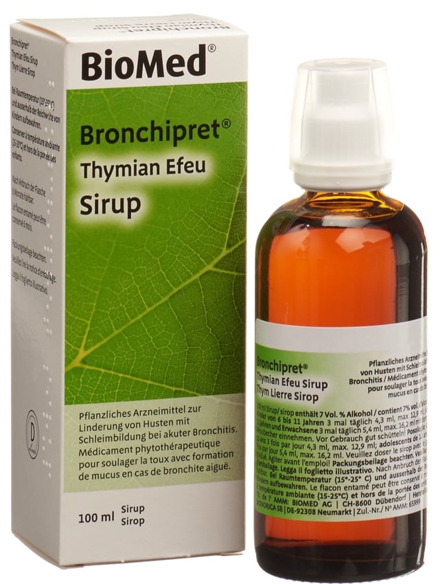 BRONCHIPRET Thymian Efeu Sirup Fl 100 ml | Online bestellen