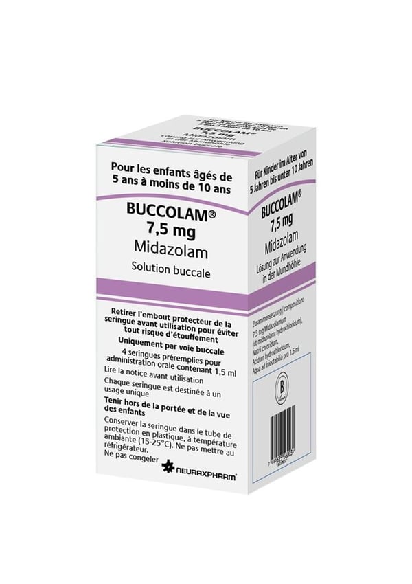 BUCCOLAM Lös 7.5 mg/1.5ml Fertspr 4 Stk | Online bestellen