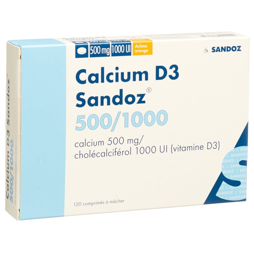 CALCIUM D3 Sandoz Kautabl 500/1000 Ds 120 Stk | Online bestellen