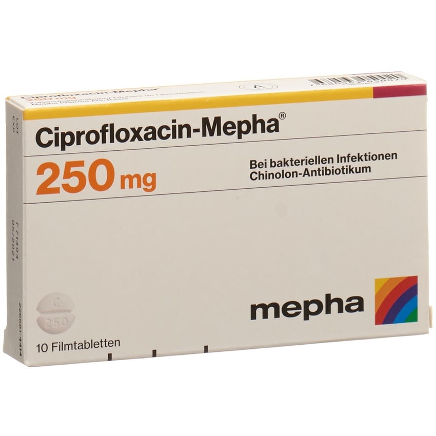 CIPROFLOXACINE Mepha Filmtabl 250 mg Blist 10 Stk | Online bestellen