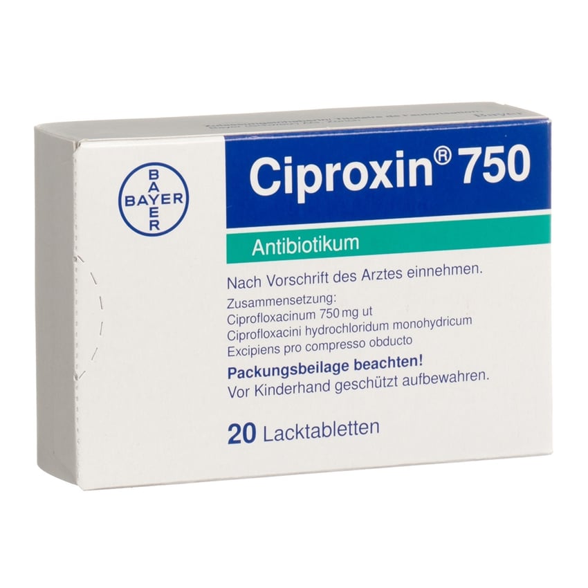 CIPROXINE cpr pell 750 mg blist 20 pce | Commander en ligne
