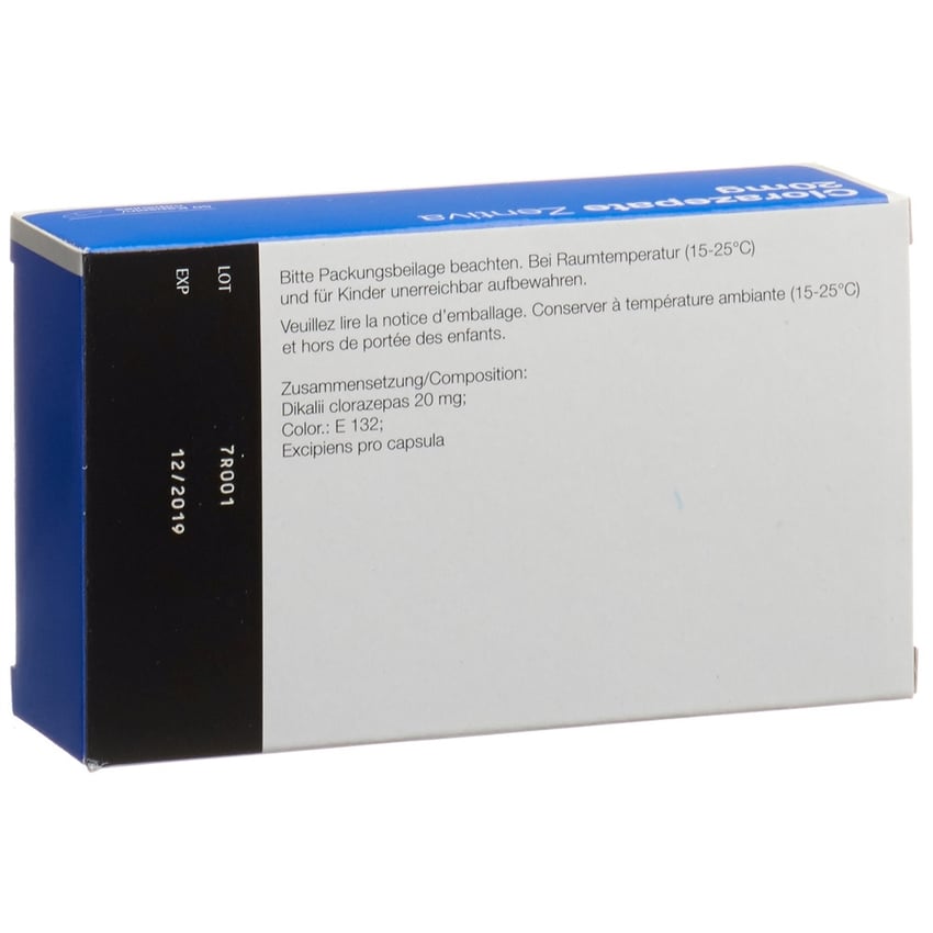CLORAZEPATE Zentiva Kaps 20 mg Blist 50 Stk | Online bestellen