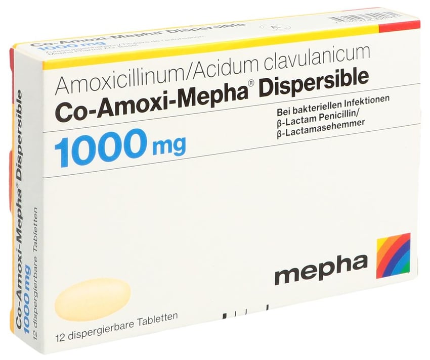 CO AMOXI Mepha Disp Tabl 1000 mg Blist 12 Stk | Online bestellen