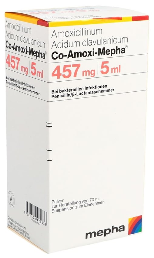 CO AMOXI Mepha Plv 457 mg für Suspension Fl 70 ml | Online bestellen